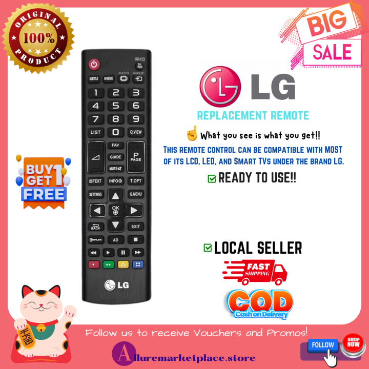 LG TV Remote Control Universal Replacement Remote for LCD LED Smart TV ...