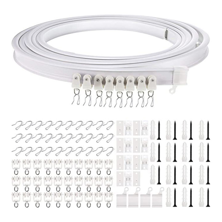 GCG Shower Curtain Rod Versatile Ceiling Curtain Track System for Rvs ...
