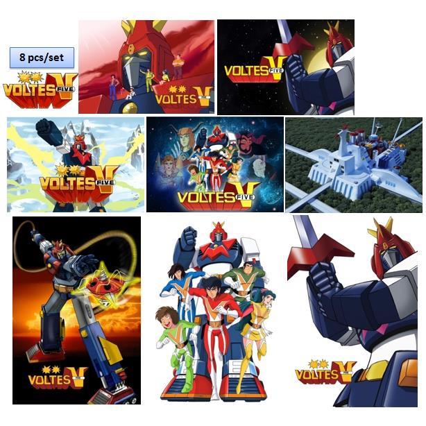 8 pcs/Set High Quality Print Voltes Five - Voltes V - Steve Mark Big ...