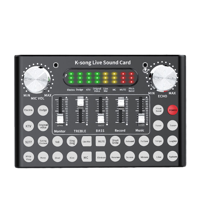 F9 Dual Live Sound Card Electric 18 Sound Effects Live Bluetooth ...