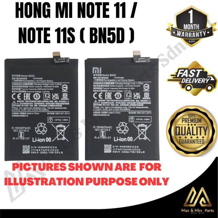 MG BRAND HONG MI NOTE 11 / NOTE 11S BATTERY MODEL BN5D (5000mAh) | Lazada