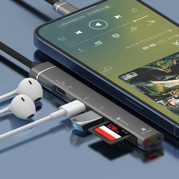 Universal USB C And USB A Hubs Aluminum Alloy OTG Support SDTF Reader ...