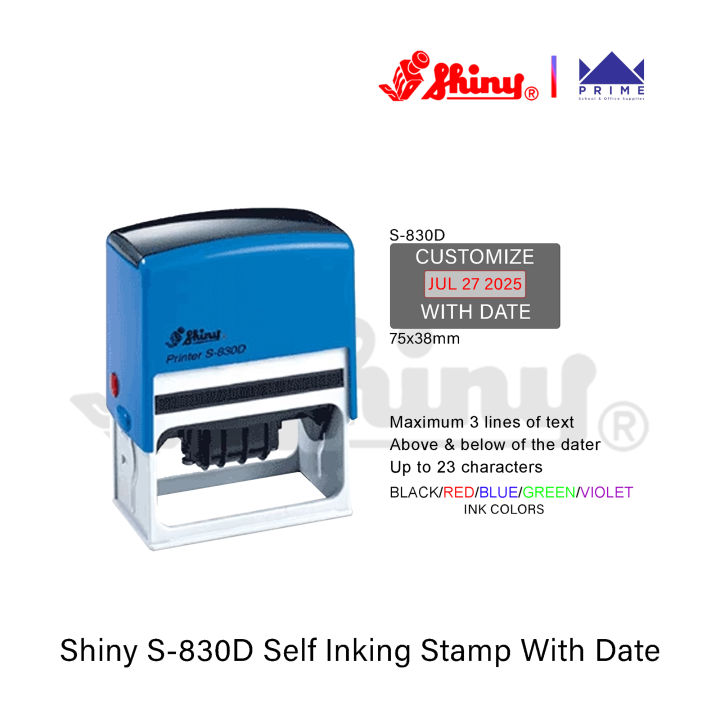 Shiny S-830D Self Inking Stamp With Date | Lazada PH