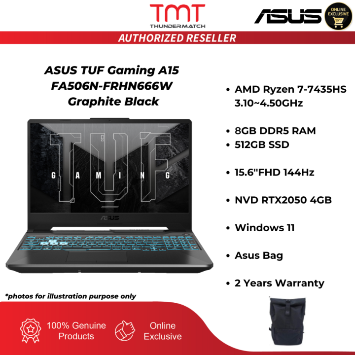 ASUS TUF Gaming A15 FA506N-FRHN666W Gaming Laptop AMD Ryzen 7-7435HS ...