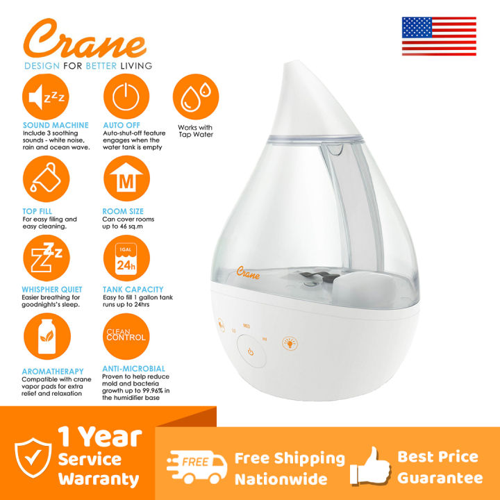 4-in-1 Filter-Free Top Fill Humidifier with Sound Machine for Cough ...