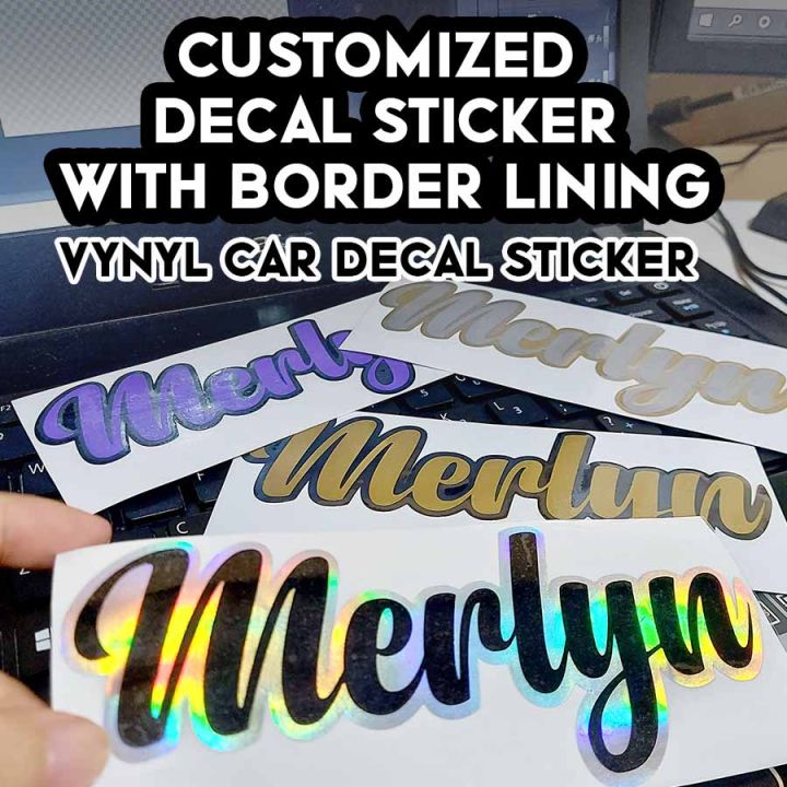 Customized Decal Name Car Sticker, Personalized Decal Sticker | Lazada PH