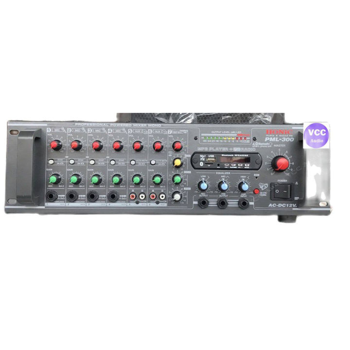 HONIC PML300 เครื่องขยายเสียงกลางแจ้งแมทชิ่งไลน์ 100V ในตัวใช้ได้ทั้งไฟบ้าน AC220V.และแบตเตอรี่ ...