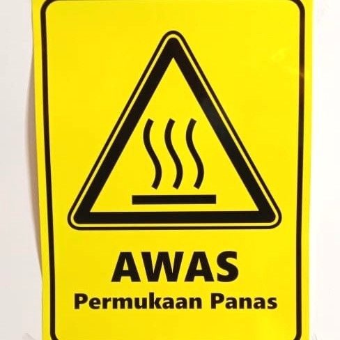 SIGN STICKER K3 RAMBU SAFETY AWAS PERMUKAAN PANAS UK 20X30 | Lazada ...