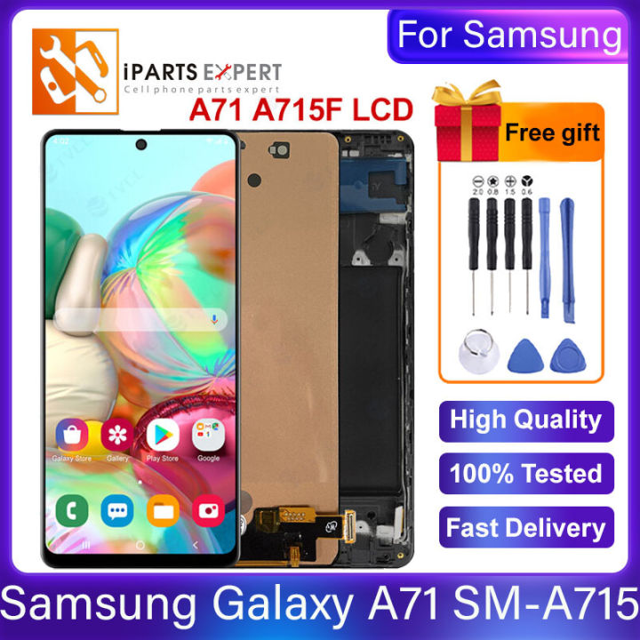 IPARTSEXPERT Original AMOLED for Samsung Galaxy A71 LCD Original A715F LCD Screen and Digitizer ...