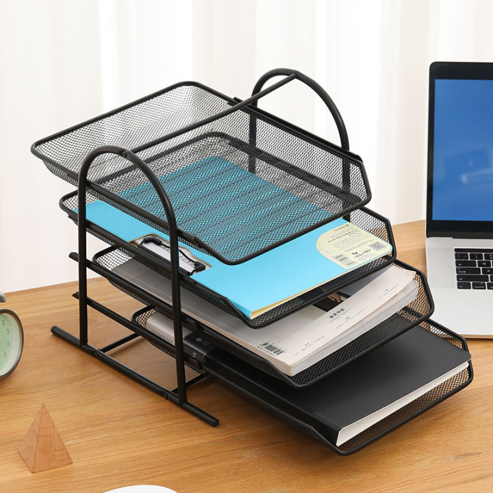 4 tier Desk File Organizer Document Paper Tray | Lazada PH