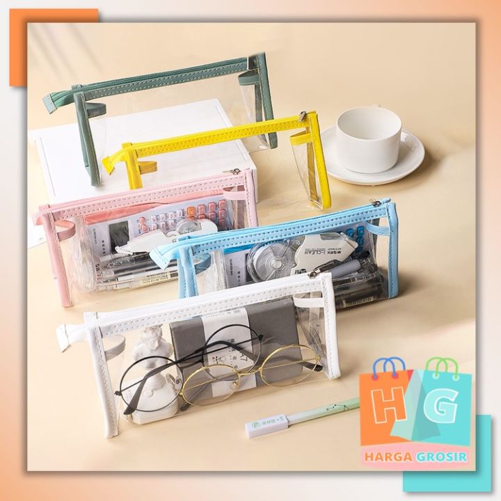 Harga Grosir - Kotak Pensil Bening / Kotak Pensil Kapasitas Besar ...