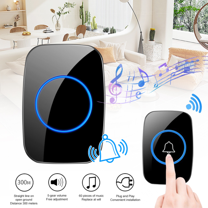 A10 wireless Intelligent Wireless Doorbell Outdoor Waterproof 300M ...