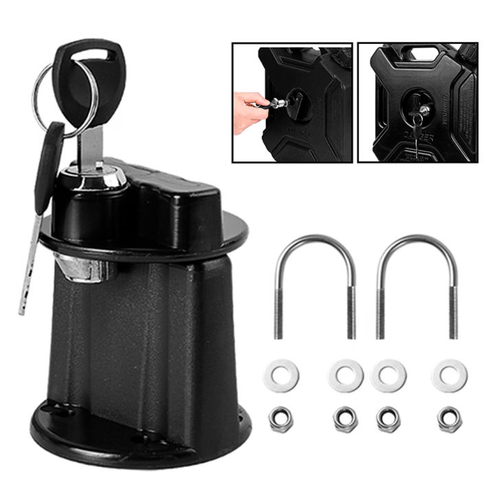 Hittime ที่ล็อควงเล็บถังน้ำมันตัวยึดกระป๋องน้ำมันรถที่วางกระป๋องเจอร์รี่สำหรับถังน้ำมันสำรองรถ ...