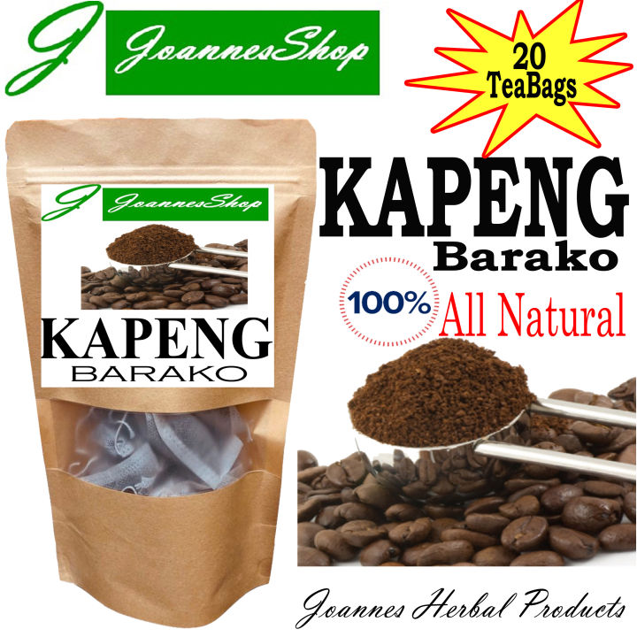 [ 20 TEA BAGS ] KAPENG BARAKO (COFFEE) IN STAND UP SEALED POUCH HRB ...