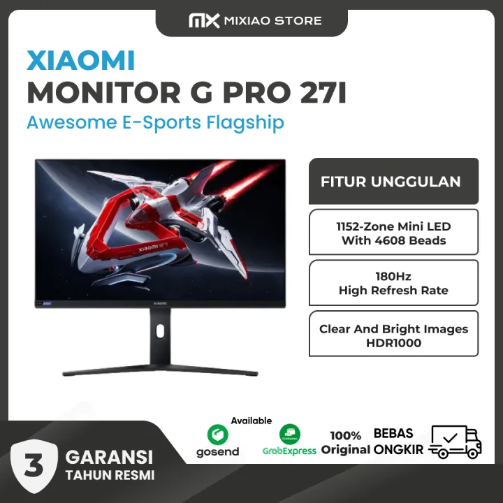 Xiaomi Mini LED Gaming Monitor G Pro 27i Monitor 27 Inch 180Hz 100% ...