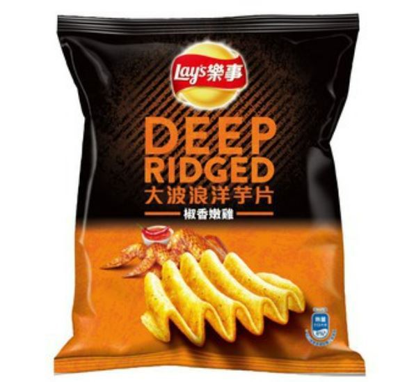 台湾乐事 椒香嫩雞味 Lay's Potato Chips Deep Ridged Pepper Chicken Flavour 40g ...