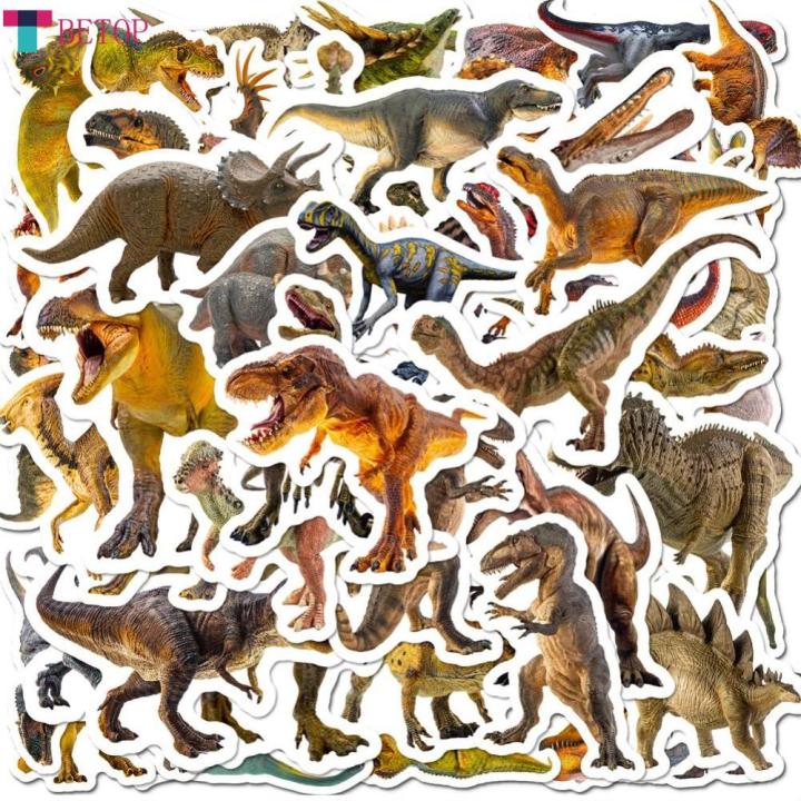 BETOP สติกเกอร์สำหรับเด็กสติกเกอร์ไดโนเสาร์วินเทจ50ชิ้นของขวัญสติกเกอร์ ...