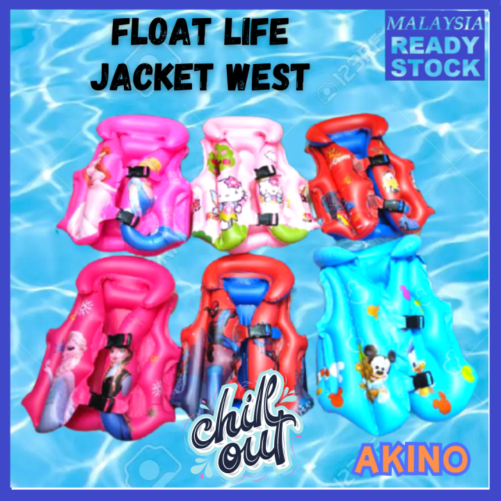 😍CARTOON inflatable life suit swimming vest flotation device Children ...