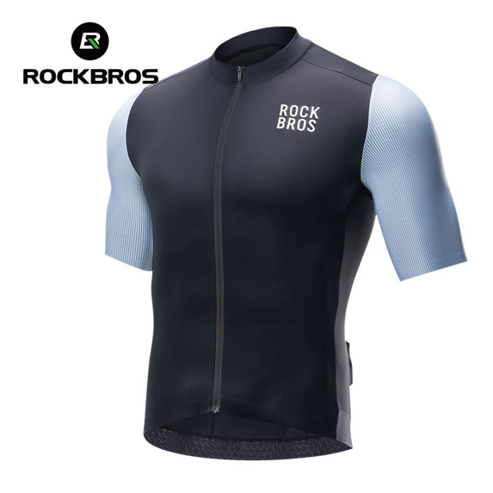 ROCKBROS Bike Short Sleeve Shirt Men Lightweight Breathable Contrasting ...