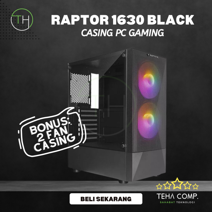 Casing PC Gaming Tanpa Power Supply Power Up Raptor Case Game Komputer ...