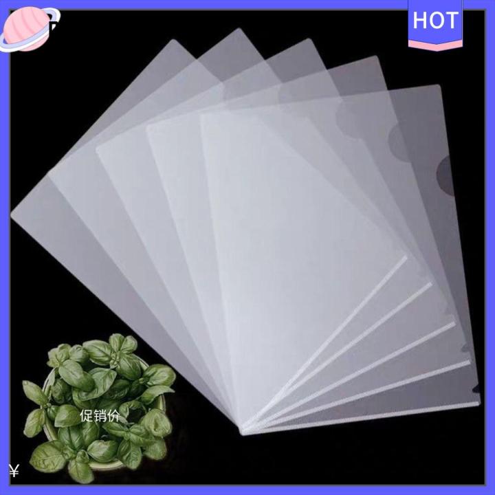 DSAA 1/5PCS Transparent A4 File Folder L Shape File Classify Storage ...