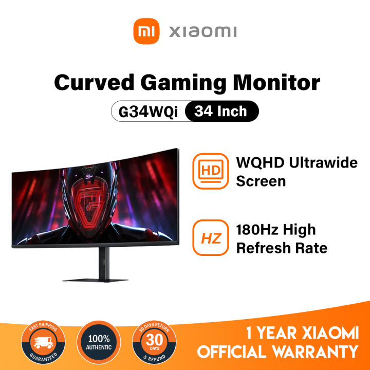 【1 Year Warranty】Xiaomi G34i 34 Inch Curved Gaming Monitor G34WQi 180Hz ...