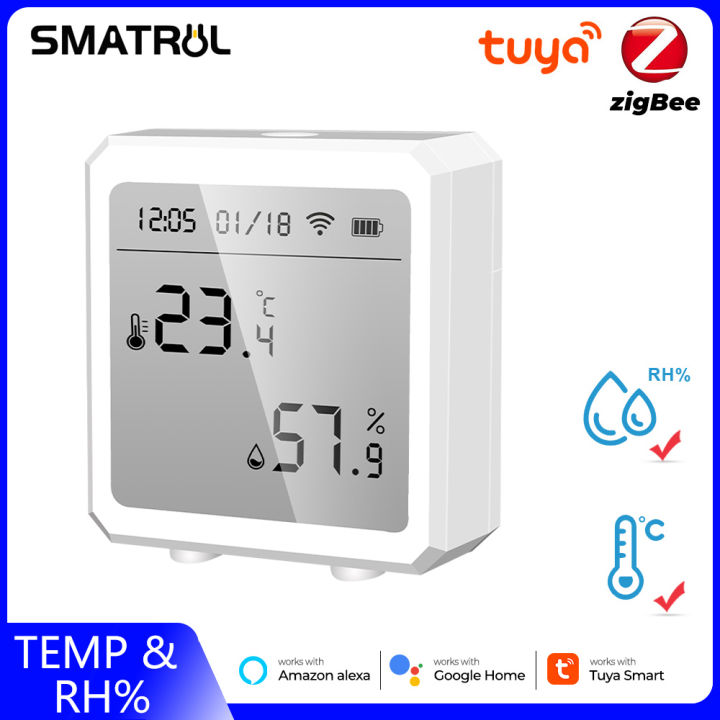 SMATRUL Tuya zigbee Smart Temperature And Humidity Sensor With LCD ...