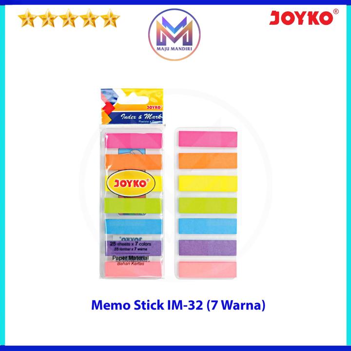Memo Stick Joyko IM 32 / Stick Note / Kertas Memo Tempel 7 Warna ...