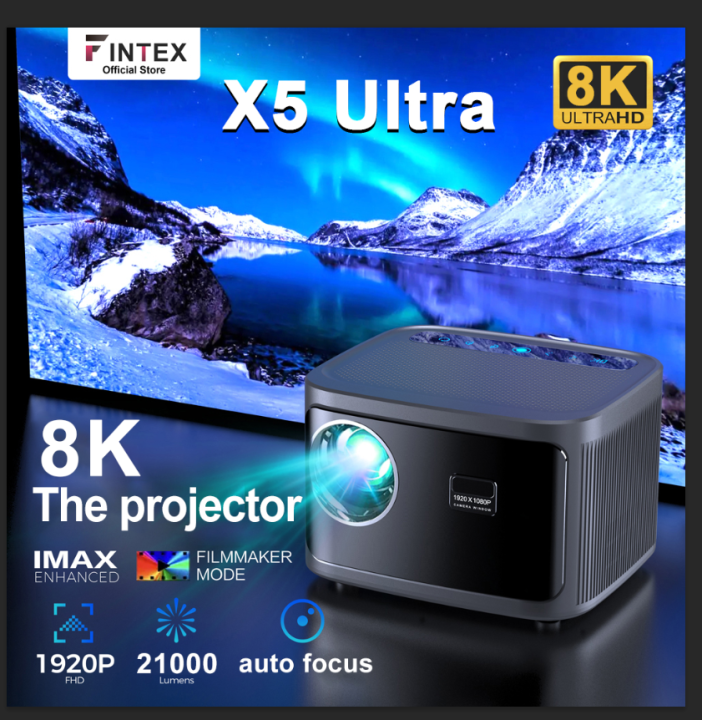 【New model 2025 】FINTEX X5 Ultra 8K 1200 ANSI 21000Lumens AutoFocus ...