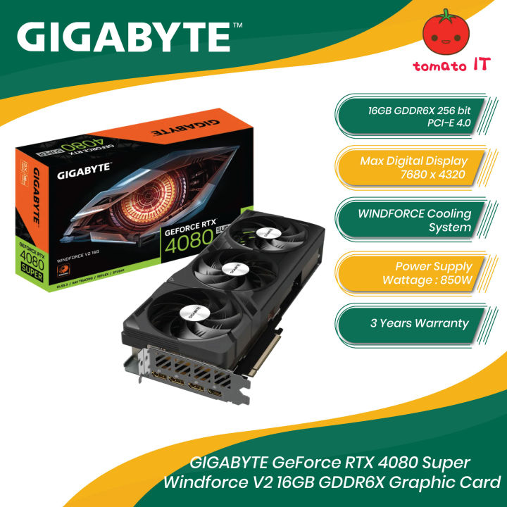 GIGABYTE GeForce RTX 4080 Super Windforce V2 16GB GDDR6X Graphic Card ...