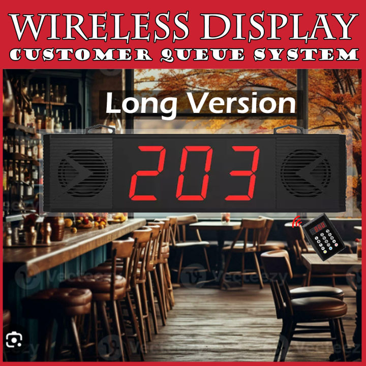 Wireless Queue Mgmt System | 3 Digit Digital Call System Food Buzzer ...