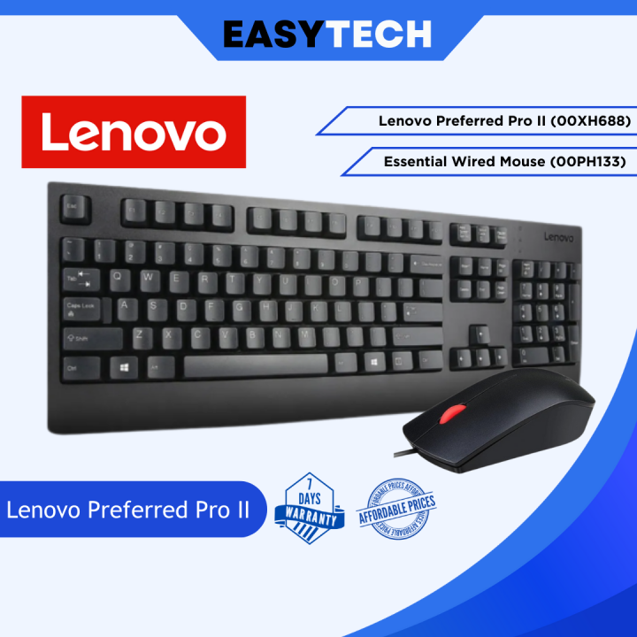 EASYTECH | EASYTECH | Lenovo Preferred Pro II USB Keyboard and Mouse ...