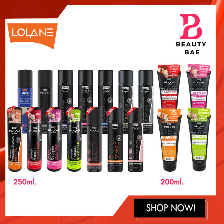 Lolane Pixxel Color Refresh Shampoo 250ml. & Xtra Conditioner 200ml ...