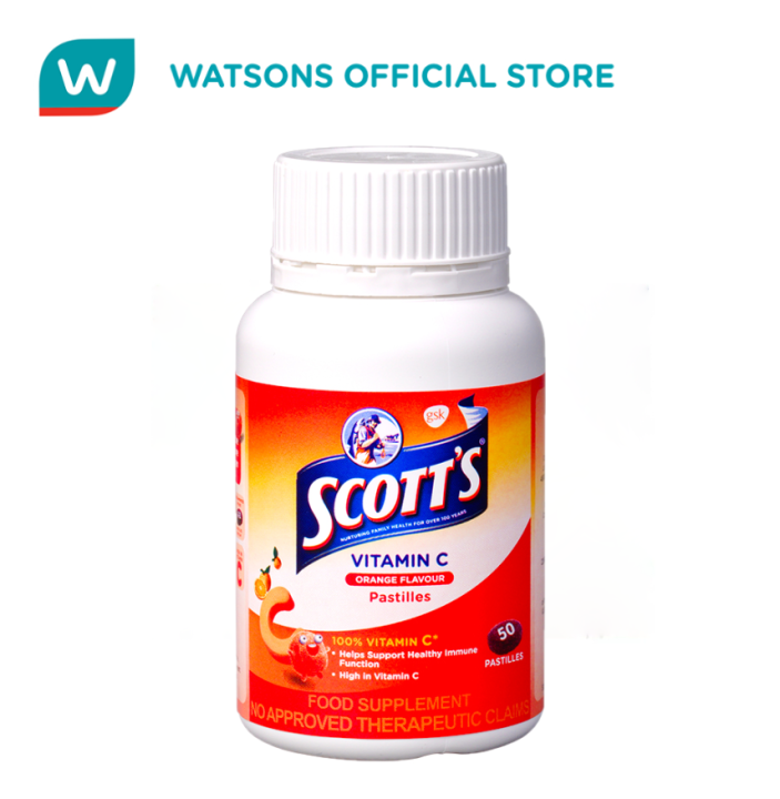 SCOTTS Pastilles Vitamin C Orange Bottle (contains 50 pastilles per ...