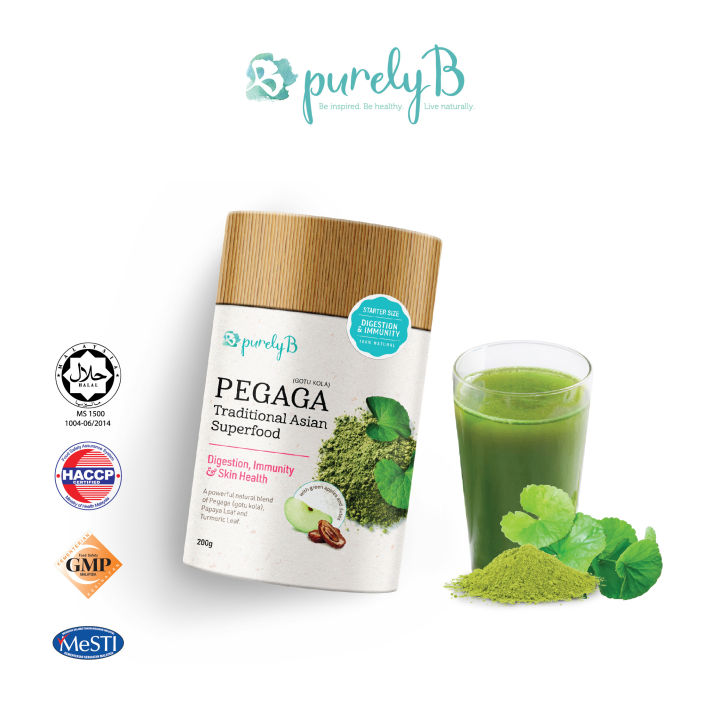Purelyb Pegaga Powder 180g (Starter Size) (Traditional Asian Superfood ...