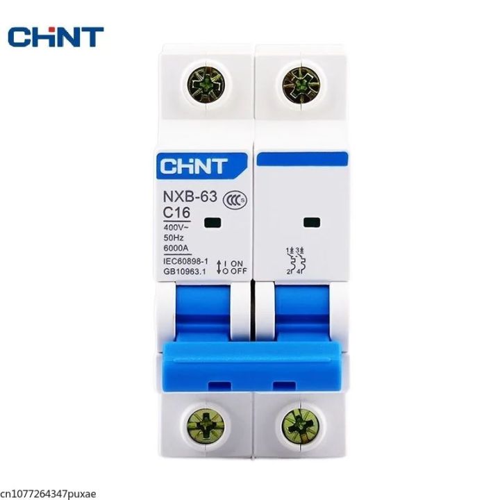 CHNT CHINT NXB-63 2P AC MCB C Curve 400V 10A 16A 20A 25A 32A 40A 63A Mini Circuit Breaker DZ47 ...