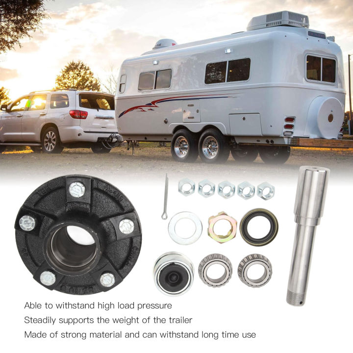 Trailer Idler Hub Kits 2 000 Lbs Trailer Axle Spindle Rustproof for ...
