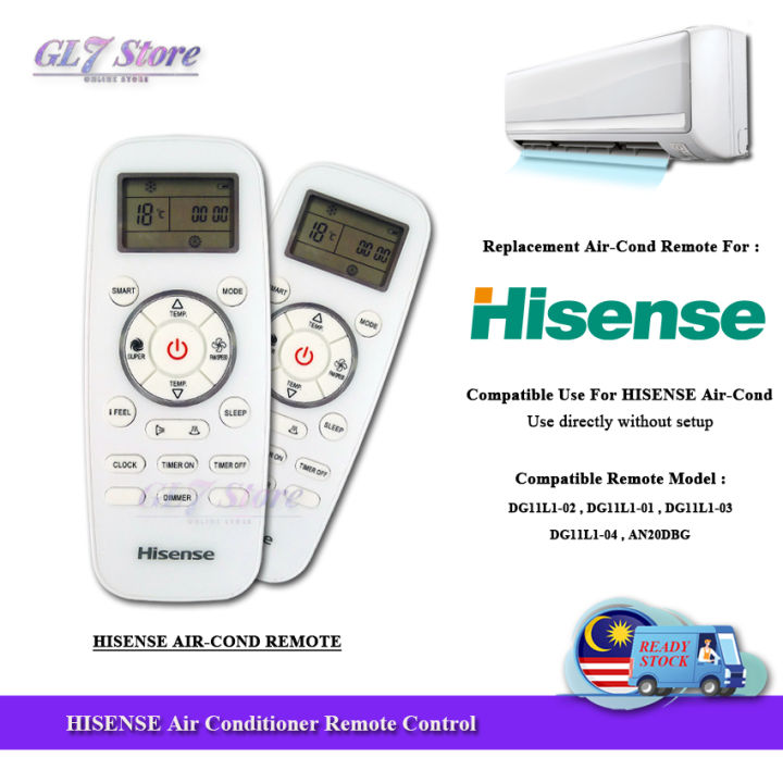 HISENSE AIR COND REMOTE CONTROL DG11L1 REMOTE AIR COND HISENSE DG11L1 ...