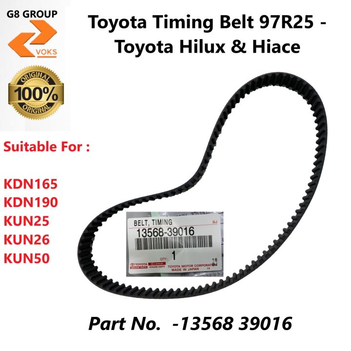 Toyota Timing Belt 97R25 - Toyota Hilux & Hiace ( 13568 39016 ) | Lazada