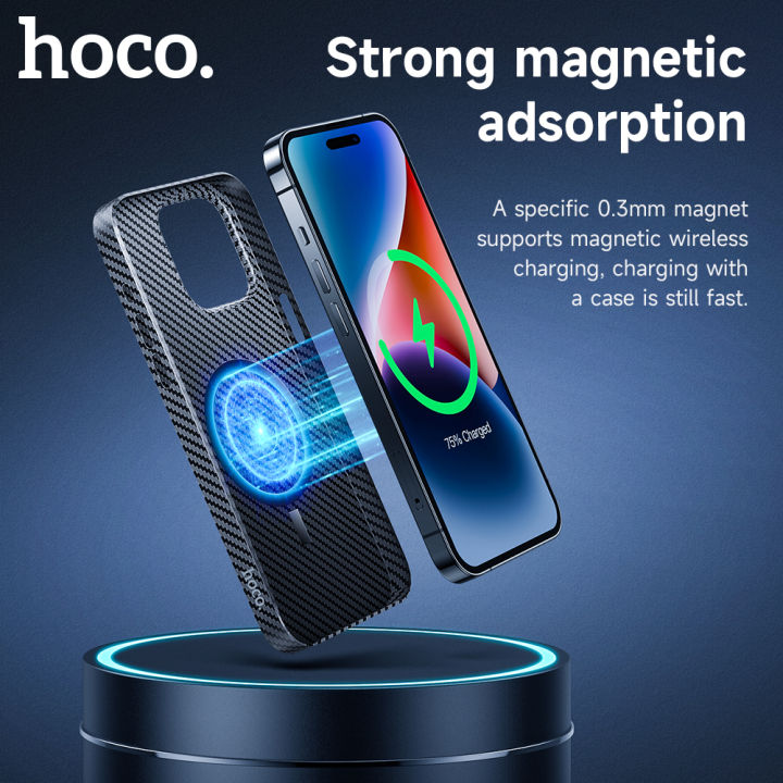 [New]Hoco Cave Ultra-thin Magnetic Wireless Charging Case Protective ...