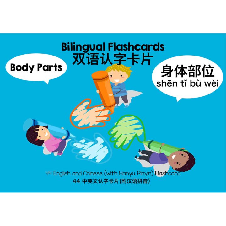 Bilingual Flashcards - Body Parts 身体部位 | Lazada Singapore