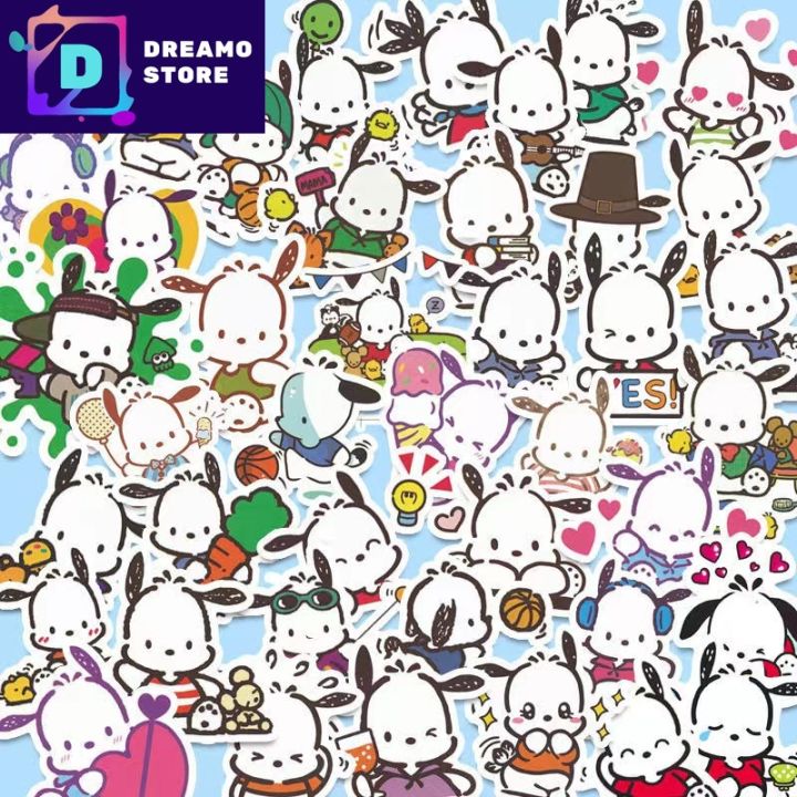 Dreamo 100pcs Cute Sanrio Pochacco Stickers PVC Waterproof Sticker ...
