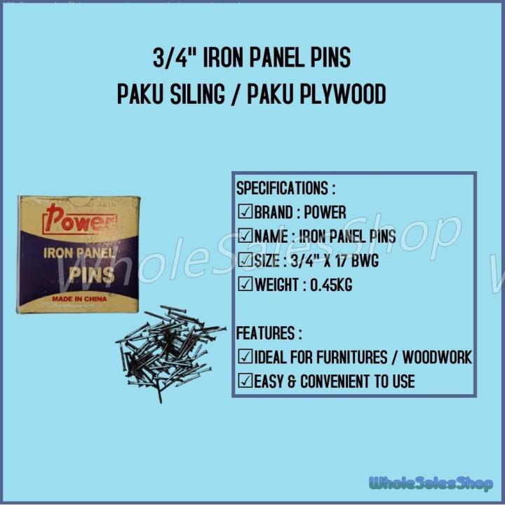 3/4 INCH IRON PANEL PINS PAKU KECIL PAKU SILING PLYWOOD | Lazada