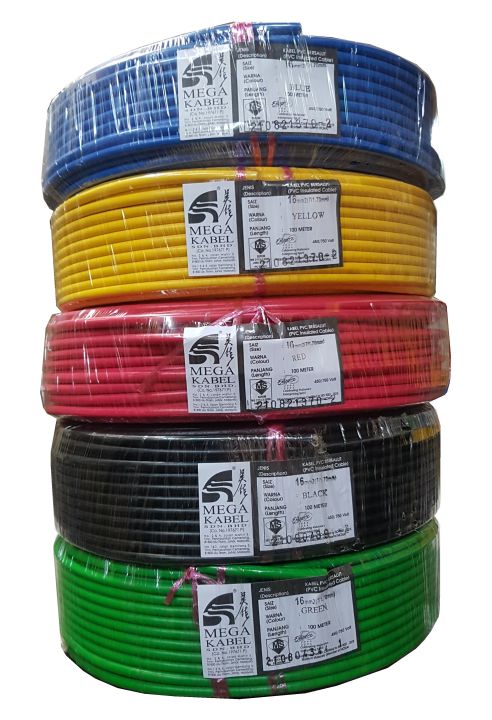 MEGA 16mm PVC Insulated Single Core Cable (100meter) | Lazada