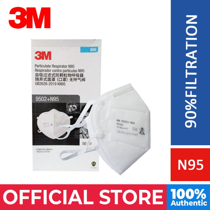 3M 9502+N95 Particulate Respirator Face Mask 50’s | Lazada PH