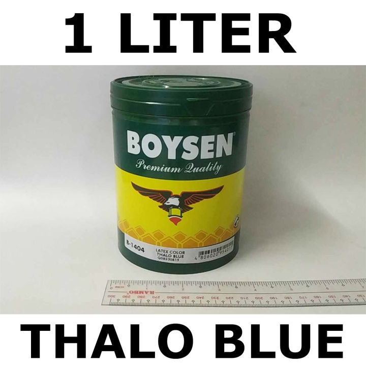 BOYSEN LATEX COLOR THALO BLUE B-1404 ( 1 LITER ) FOR WOOD AND CEMENT