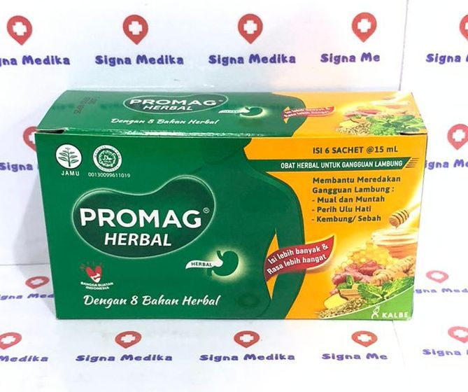 Promag Herbal Box Isi 6 Sachet 15 ml - Untuk Gangguan Lambung | Lazada ...