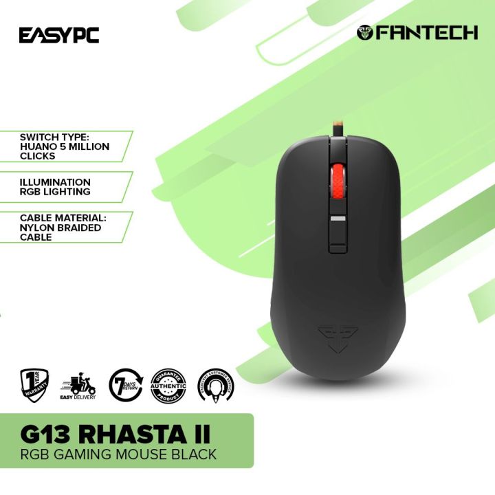 EasyPC | Fantech G13 Rhasta II RGB Gaming Mouse Black Gaming Mouse for ...