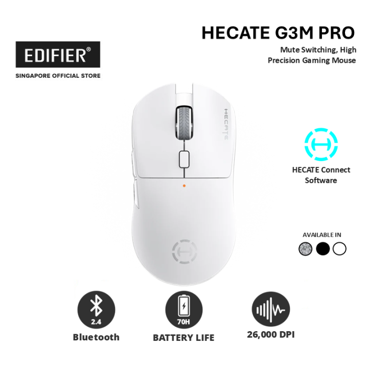 Edifier Hecate G3M Pro Wireless & Bluetooth Silent Gaming Mouse | Lazada Singapore