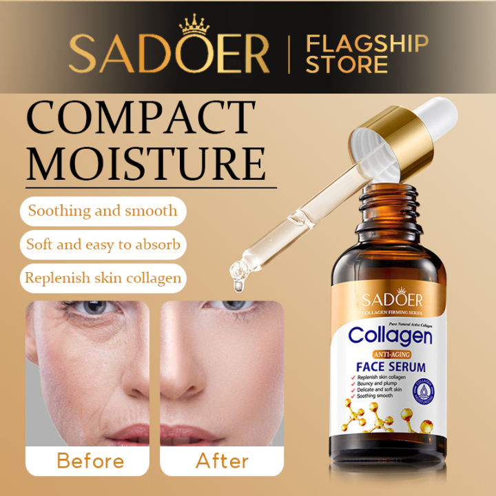 Sadoer Global Main FDA-APPROVED 100% Original Collagen Face Serum Anti Aging Whitening ...